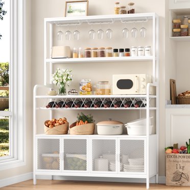 Better Homes & Gardens Juliet Arch Door Kitchen Console, Black Finish ...