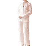 Defitshape Women's Cotton Blend Pajama Set Long Sleeve 2 Piece Pant Pj ...