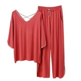 Defitshape Women's Cotton Pajama Set Soft Pajamas Summer Pant Comfy ...