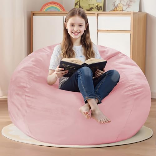 Homguava 2FT Bean Bag Chair: 2' Bean Bags with Memory Foam Filled,Comfy ...