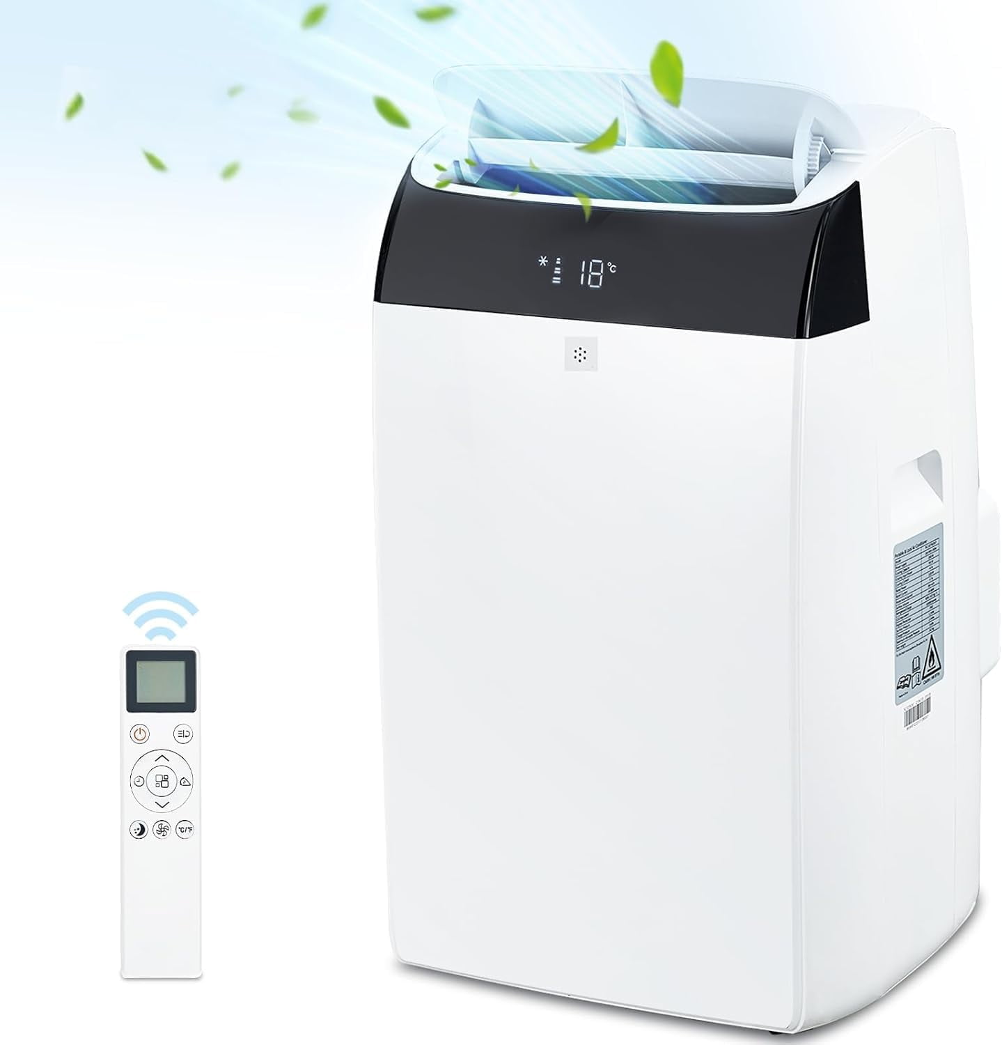 Homhougo 14,000 BTU Portable Air Conditioner, 3-in-1 Cooling ...