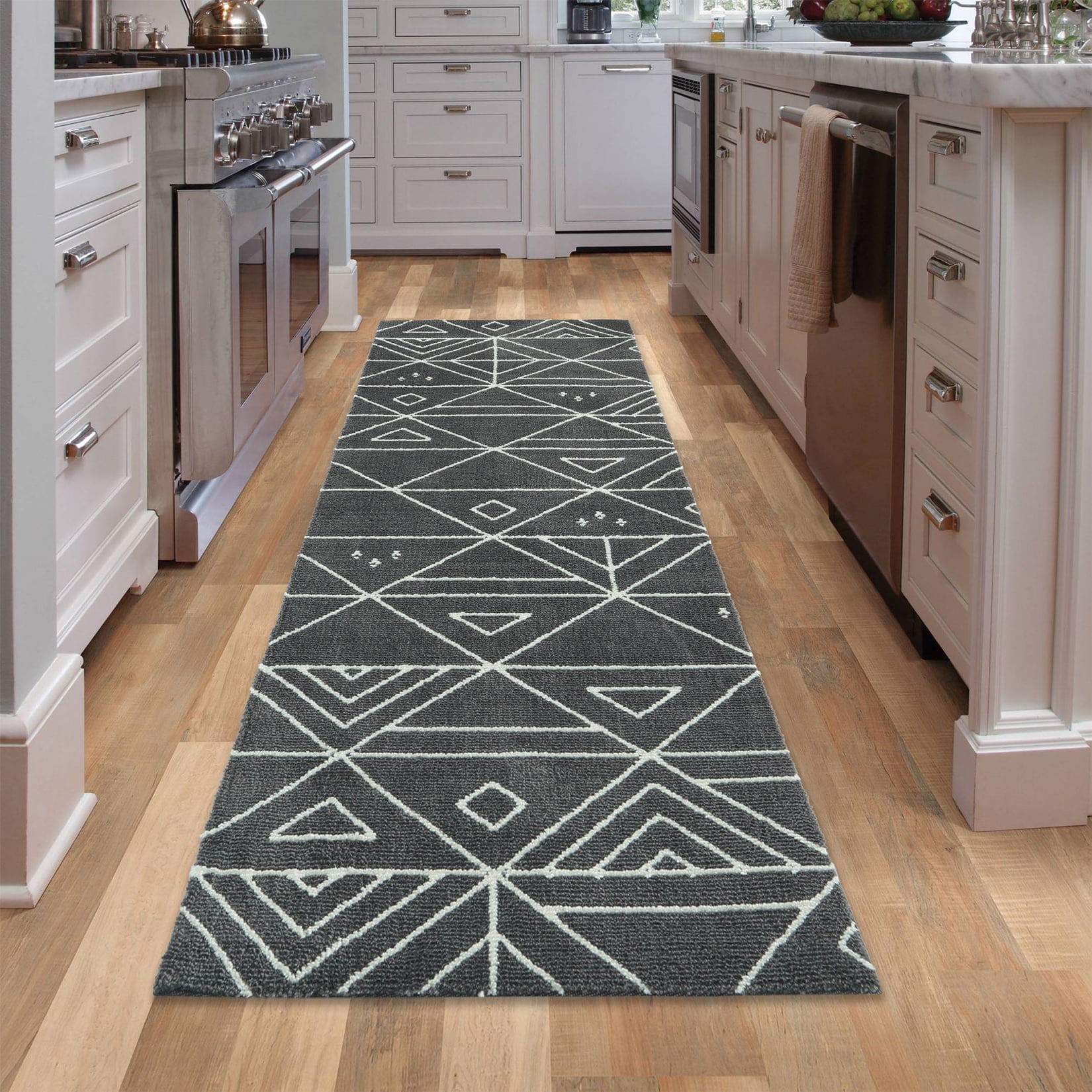 Homhougo—2' x 6' Modern Runner Rug Entryway Mat Geometric Indoor Rug ...