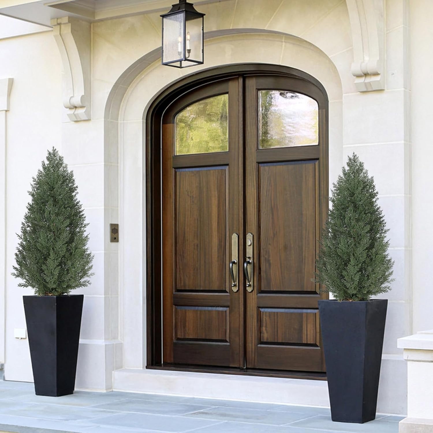 Homhougo 3 FT Artificial Topiary Cedar Trees, 2 PCS Artificial Plants ...