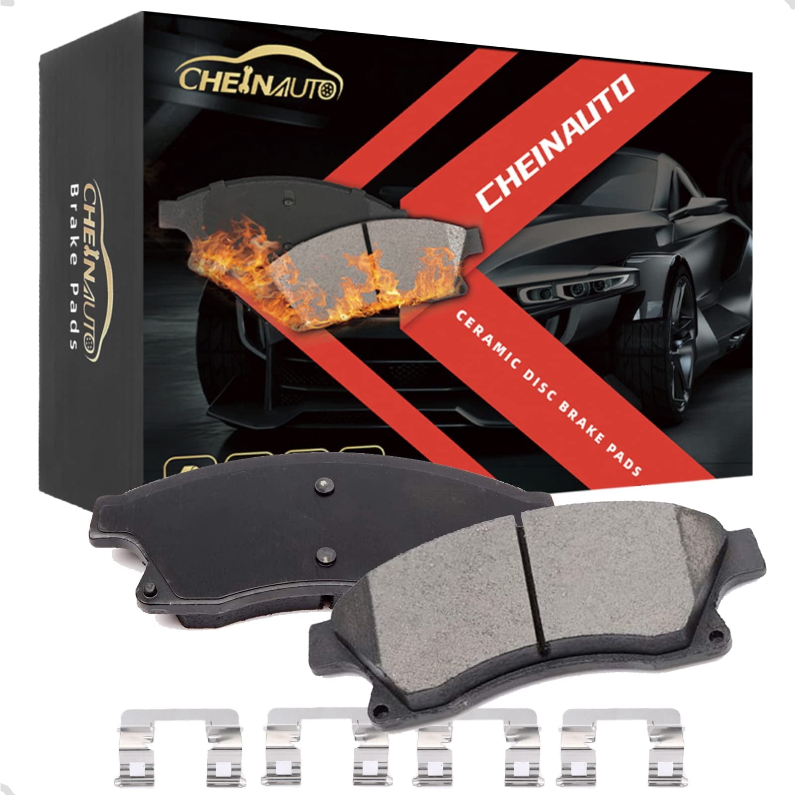 Homhougo—4Pcs Premium Ceramic Disc Rear Brake Pads Set for 2007-2013 ...