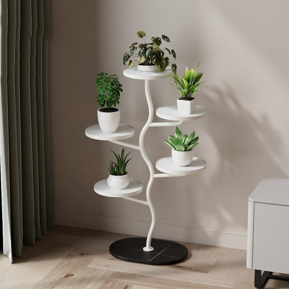 Homhougo 5 Tier Plant Stand, Metal Flower Pot Shelf Holder Clearance ...