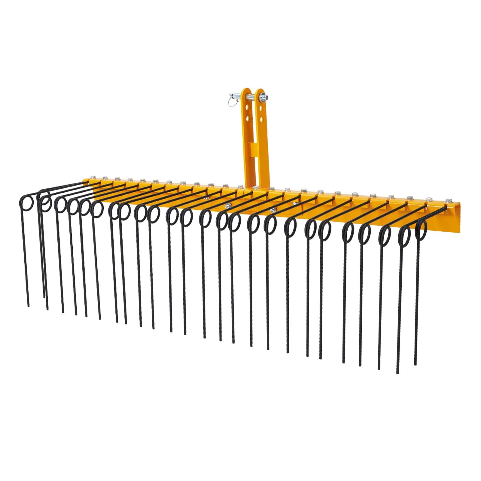 Homhougo-60 Inch Pine Straw Rake, 3 Point Hitch Landscape Rake Attaches ...