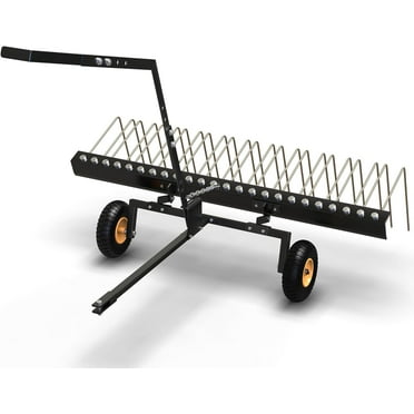 Yard Tuff 55-Inch Steel Tow-Behind Acreage Rake, ATV Lawn Garden ...