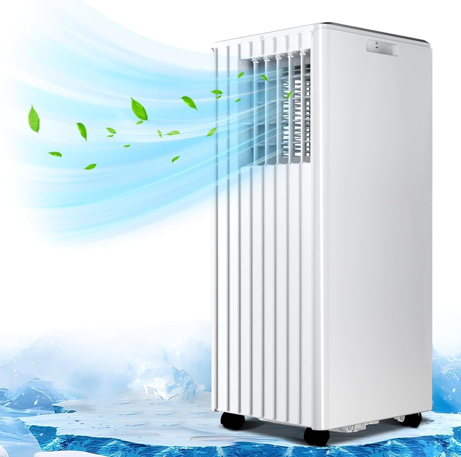 Homhougo 8,000 BTU Portable Air Conditioner with Dehumidifier, Cools Up to 350 Sq. Ft, 3-in-1 AC ...