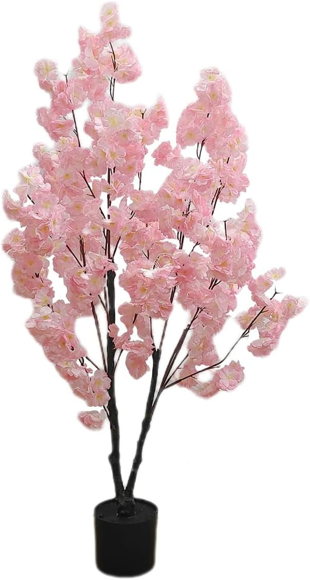 Homhougo Artificial Blossom 120cm Artificial Cherry Trees Tall Faux ...