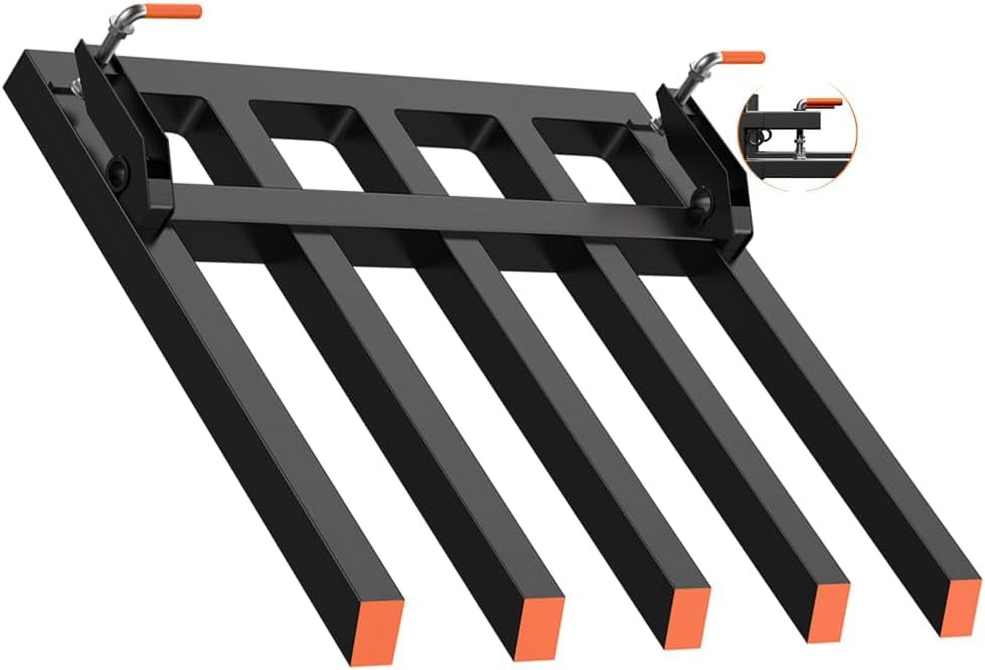 Homhougo—Clamp on Debris Forks to 48" Bucket with Double Nuts, 2500 LBS ...