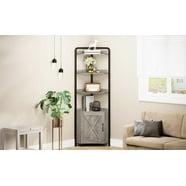 Linon Edson 5-Shelf Ladder Bookcase, 72" Height, Black Finish - Walmart.com