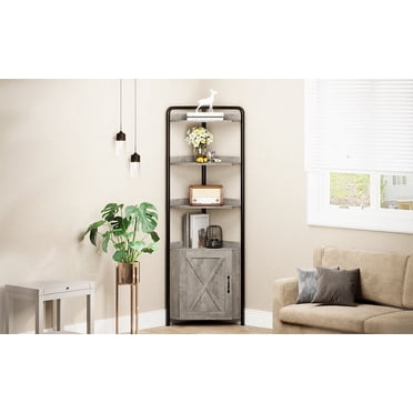 Linon Edson 5-Shelf Ladder Bookcase, 72" Height, Black Finish - Walmart.com