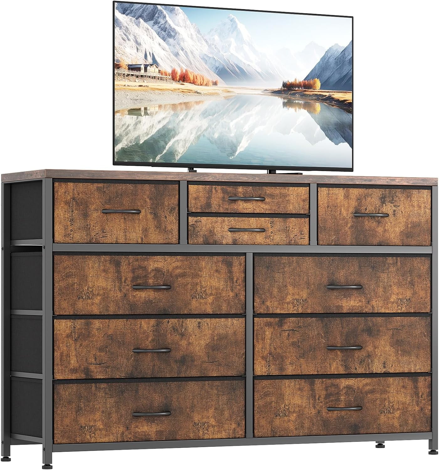 Homhougo Dresser for Bedroom TV Stand for 55” TV, Entertainment Center ...