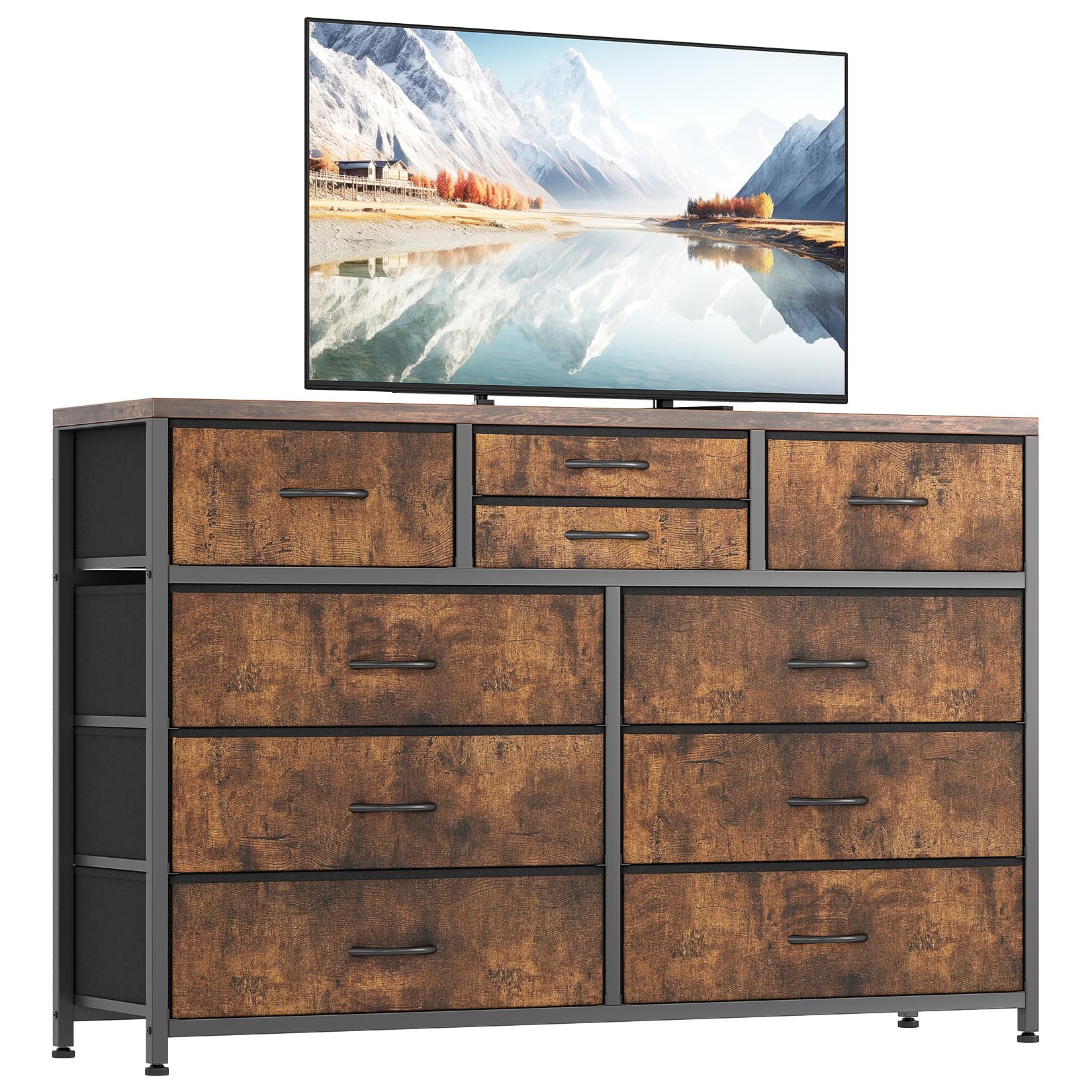Homhougo Dresser for Bedroom TV Stand for TVs up to 55'', Entertainment ...
