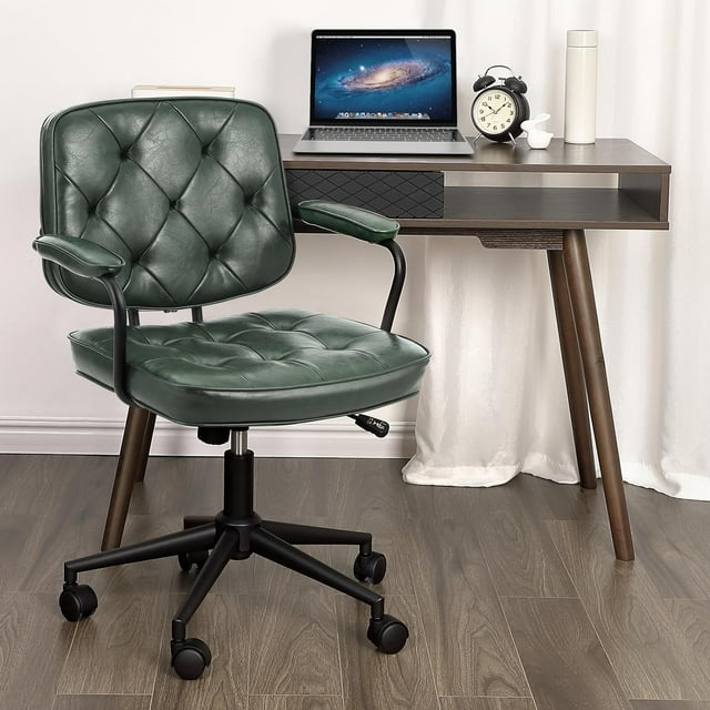 Homhougo—Ergonomic Desk Chair, Home Office Chair with Mid Back Support ...