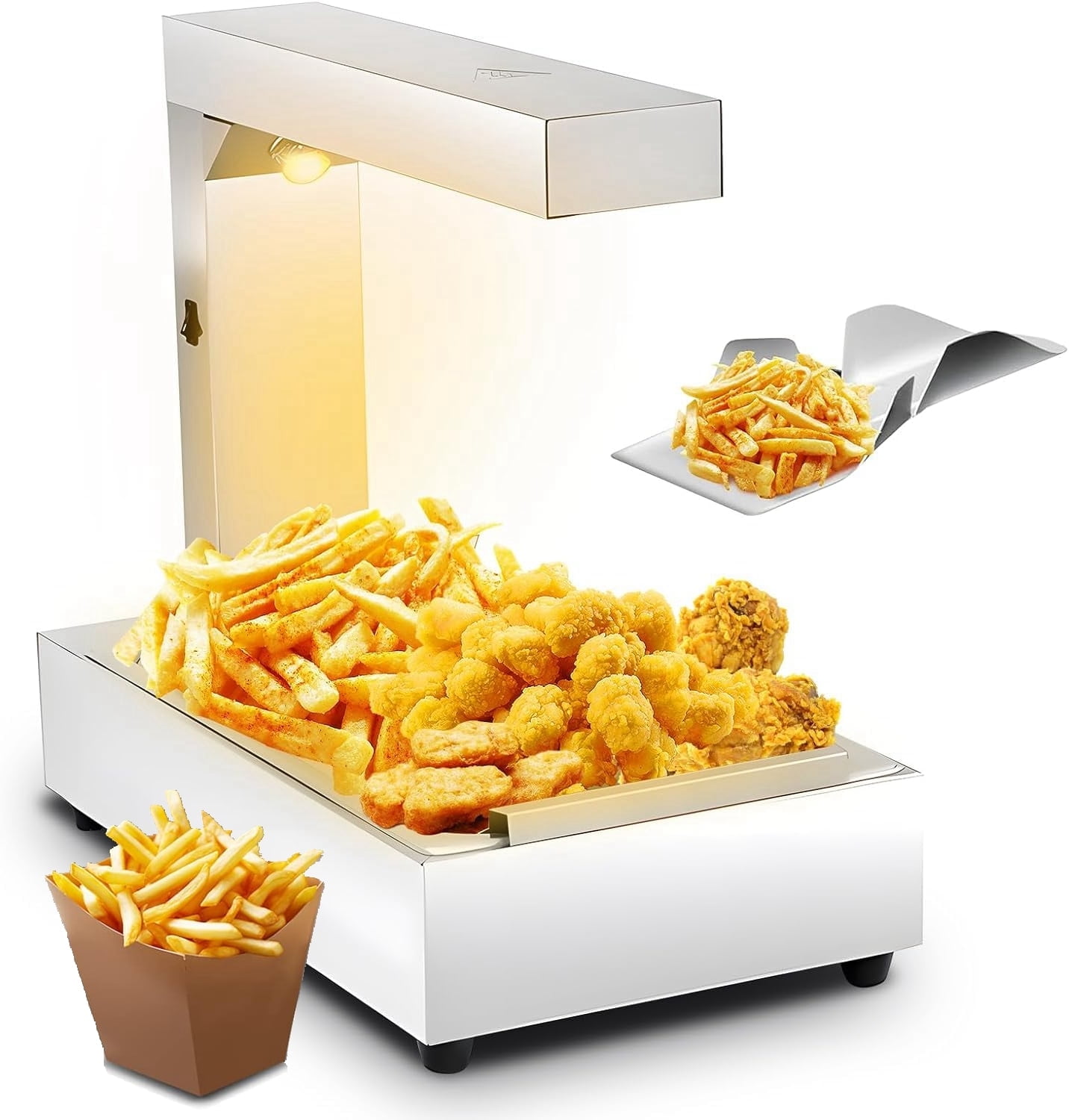 Homhougo—French Fry Food Warmer, 1000W Commercial Fried Food Heat Lamp ...