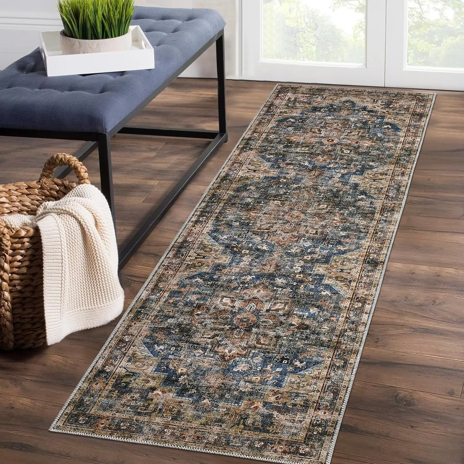 Homhougo-Hallway Runner Rug 2'x6' Boho Rug Non-Slip Kitchen Rugs Long ...
