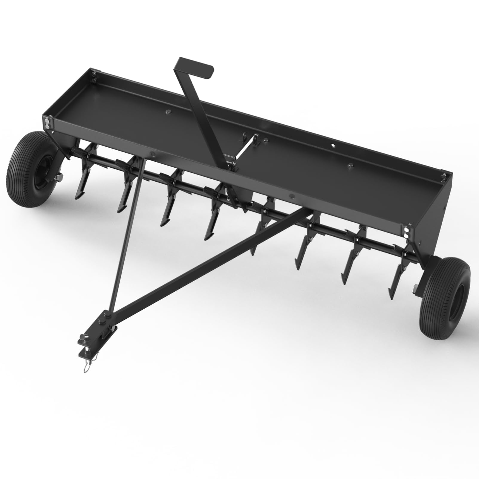 Homhougo-Tow Spike Aerator 48 inches Extra-Wide Tow Bar Tow Behind ...