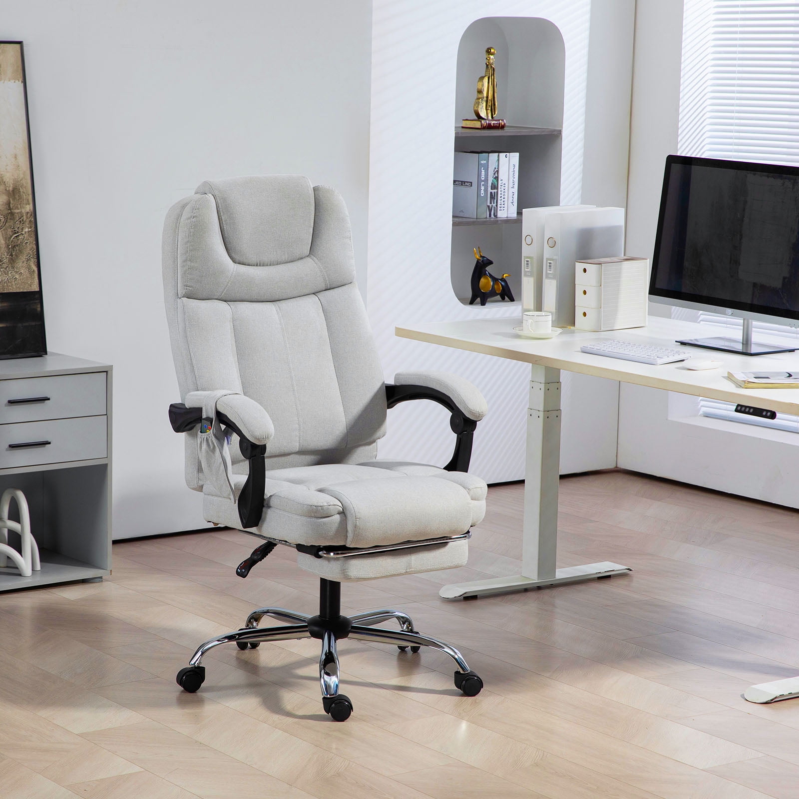 Homhum Ergonomic Massage Office Chair with Footrest, Adjustable ...