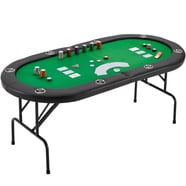 Costway Portable 8 Player Poker Game Table with Felt Card, Foldable ...