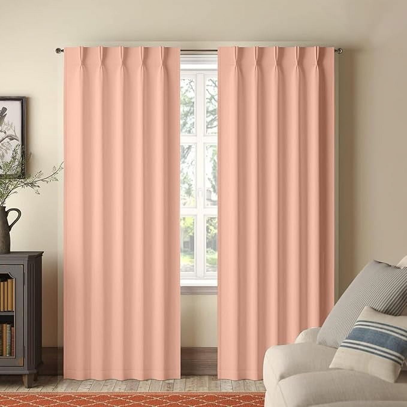 Homi Drapes Double Pinch Pleated Blackout Curtains Thermal Insulated ...
