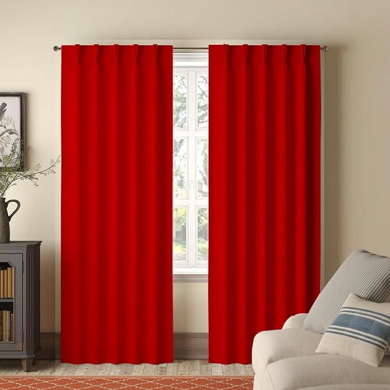 Homi Drapes Double Pinch Pleated Blackout Curtains Thermal Insulated ...