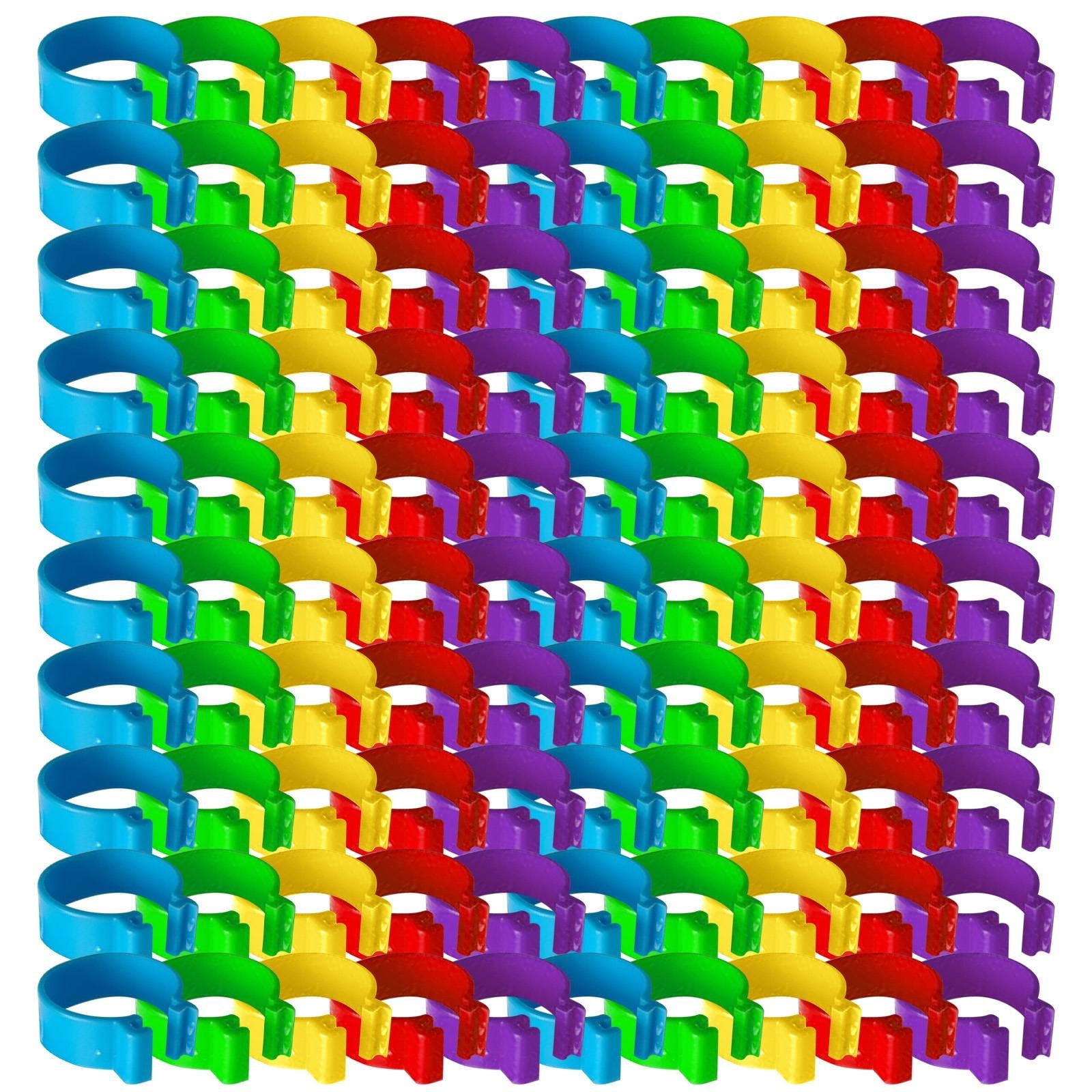 HomiTools 100 Pieces Chicken Leg Rings Chicken Identification Leg ...