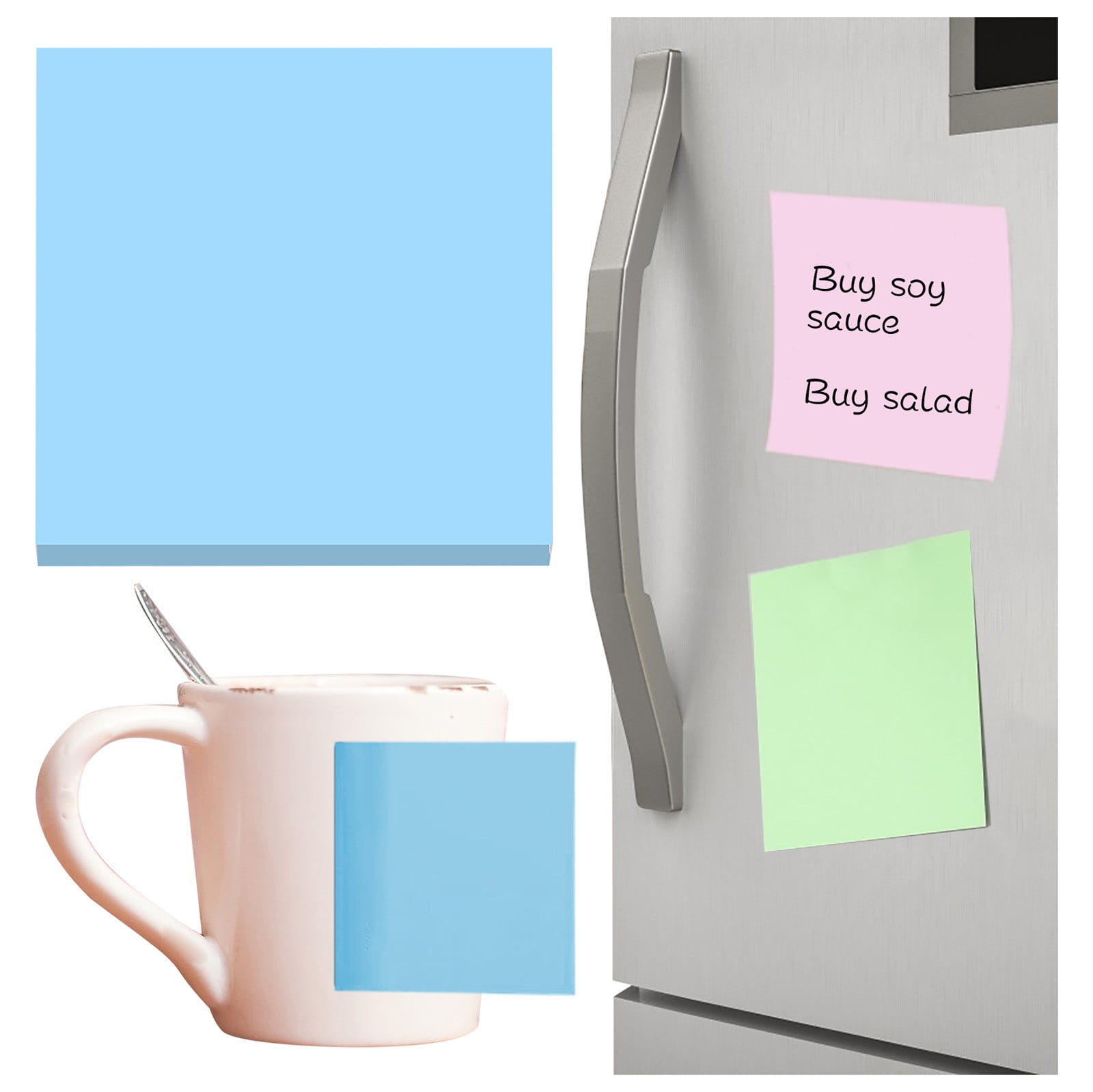 HomiTools 3*3 Feet Tearable and Super Sticky Notes Bright Colors 100 ...
