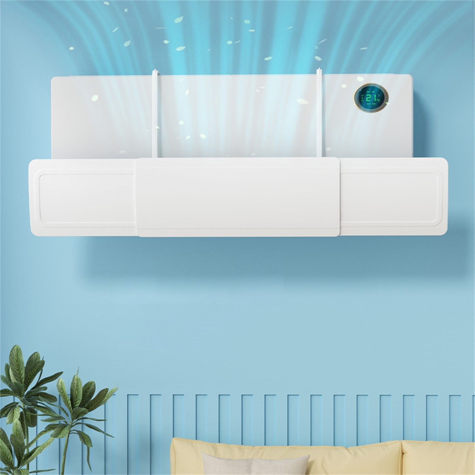 HomiTools AC Air Deflector; Hidden Blowing Hood Traceless Paste Air ...