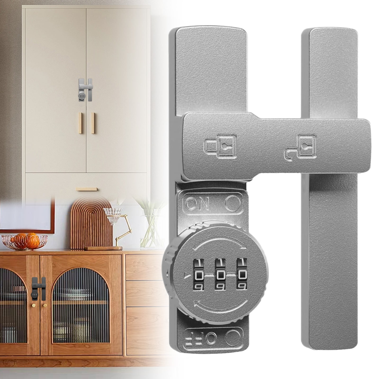 HomiTools Flip Lock With Combination Sliding/Swinging Door Lock For ...