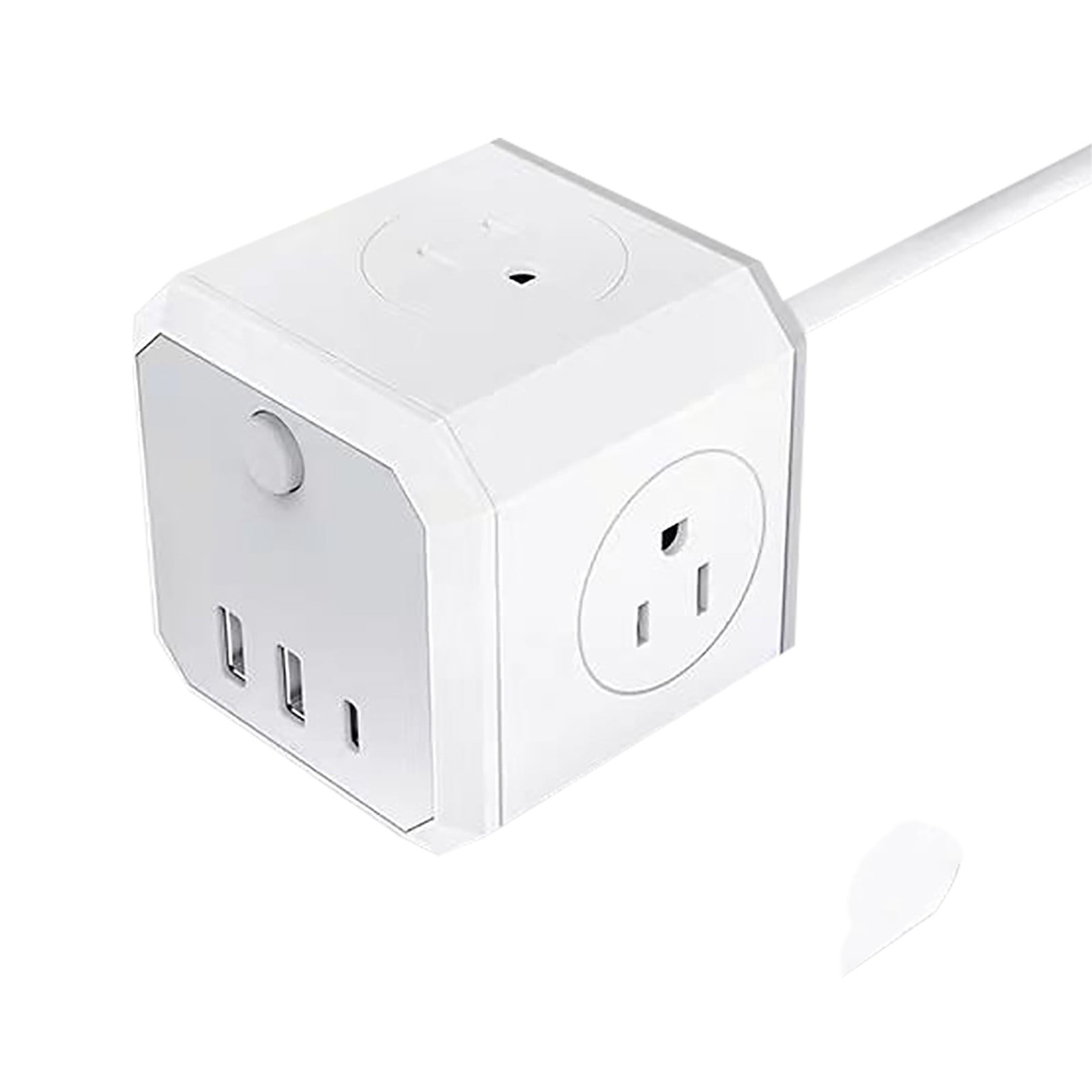 HomiTools Multi Socket Cordless 7 In 1 Cube With 4 Slots 2 USB And 1 ...