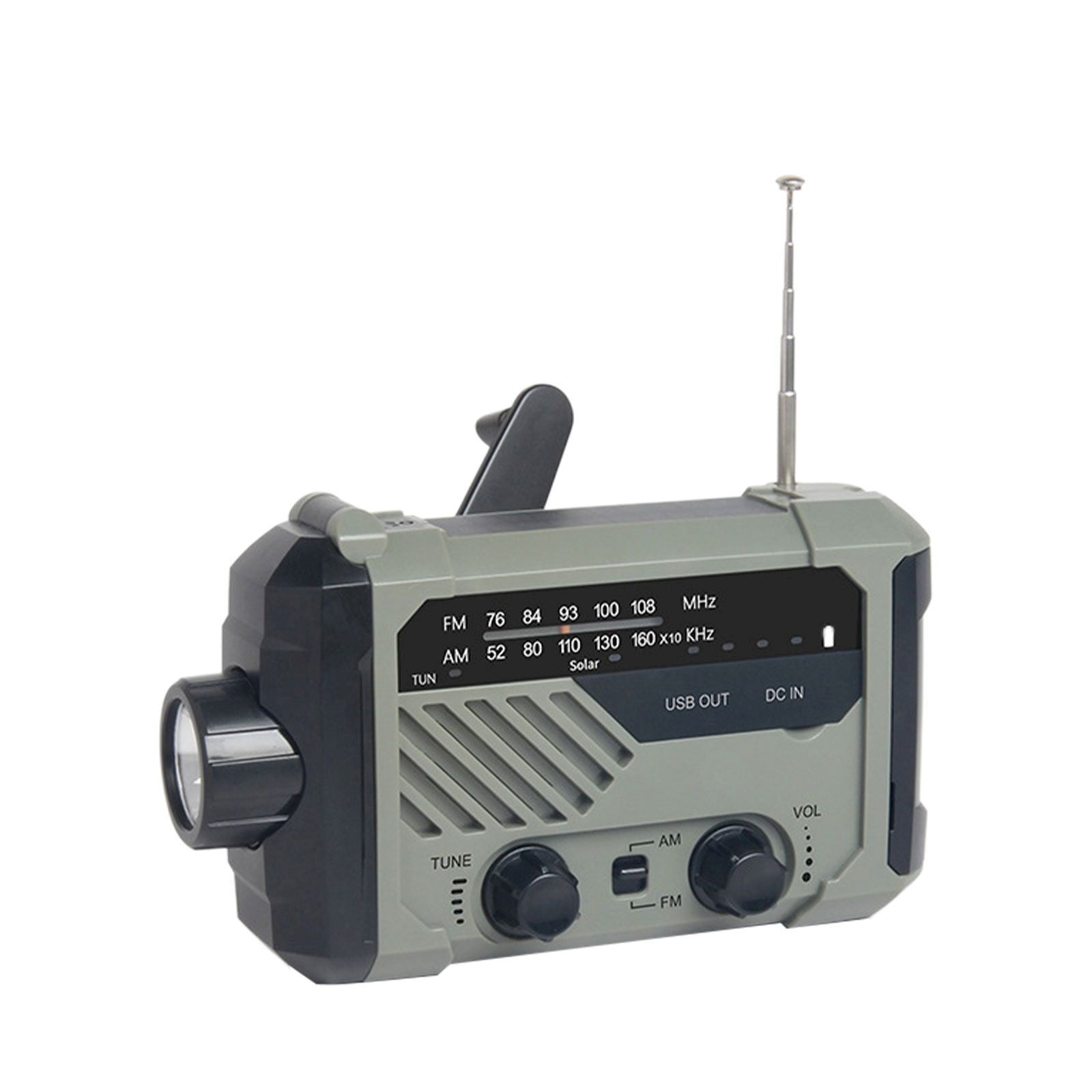 HomiTools Ortable Emergency Radio FM/AM Emergency Radio with Rechargeable Hand Crank Dynamo ...