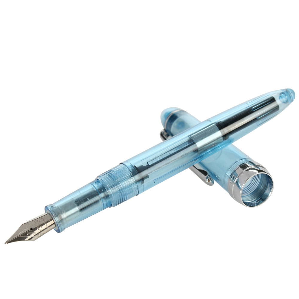 HomiTools Pen Spiral Transparent Colourful Office Fine Nib Fountain Pen ...