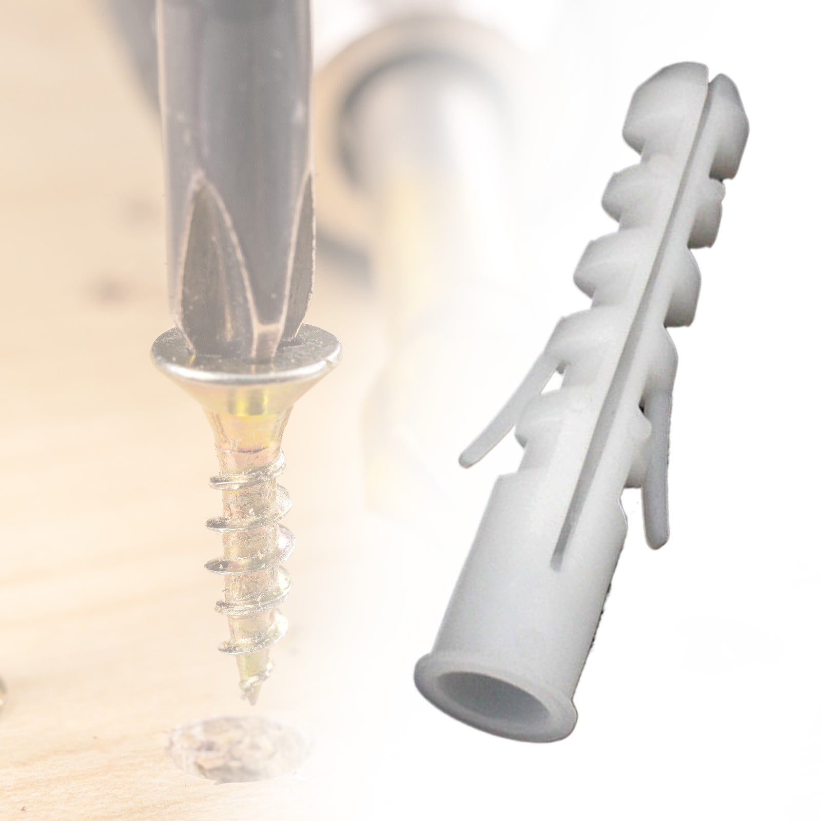 HomiTools Wall Anchor Plugs Pe Fixing Tubes Plastic Expansion Tube Pipe ...