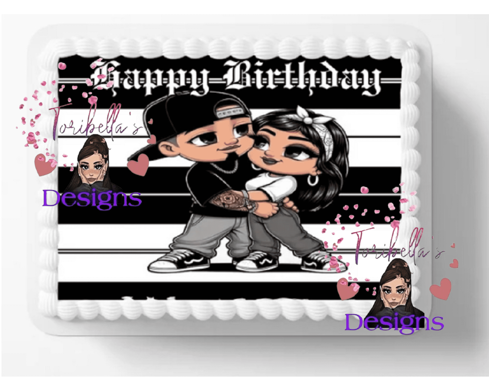 Homies Cholo and Chola Birthday Edible Cake Topper, by ToriBellas ...