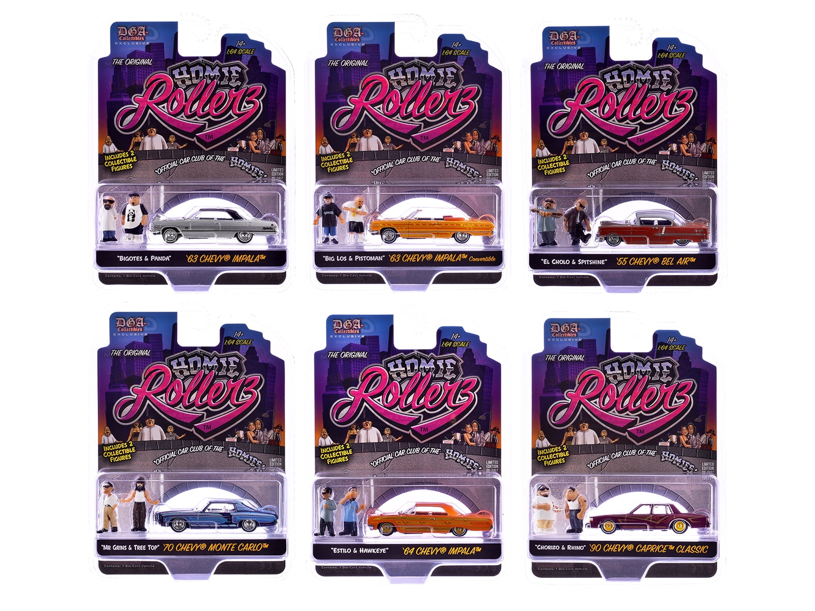 "Homie Rollerz" 2025 Series 1 Set of 6 Pieces Diecast Model Cars by ...