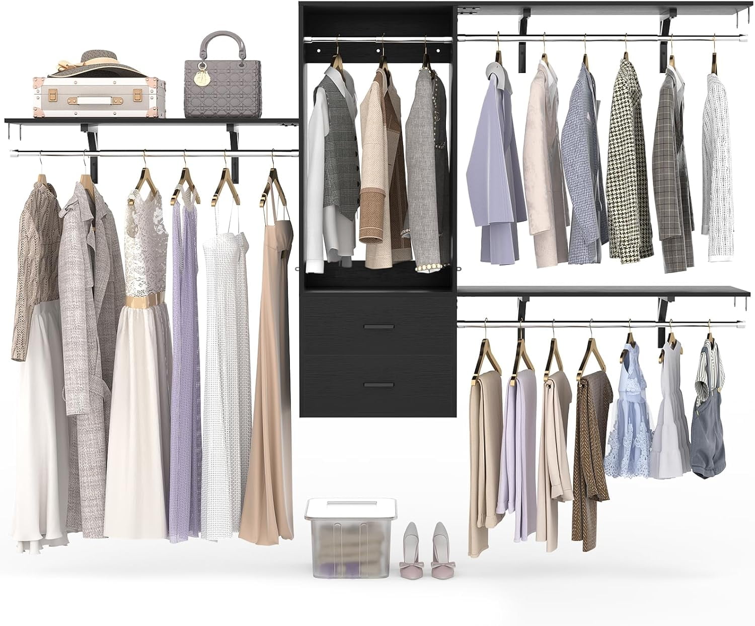 Homieasy 20" - 96" Wall Mounted Closet System, 96" Closet Organizer ...