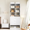 Homieasy 23.6" Closet System with Wooden Drawers, White - Walmart.com