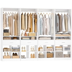 Homieasy 4FT (48 Inch) Closet Organizer System,Set of 2 - 6 Wood ...