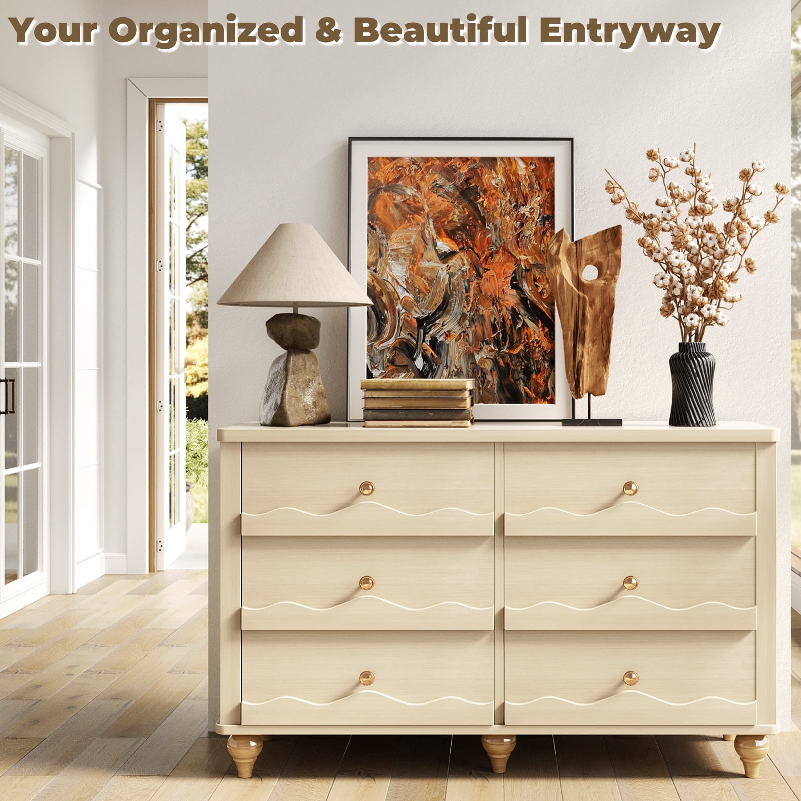 Homieasy 6-Drawer Dresser for Bedroom - 43" Modern Chest of Drawers ...