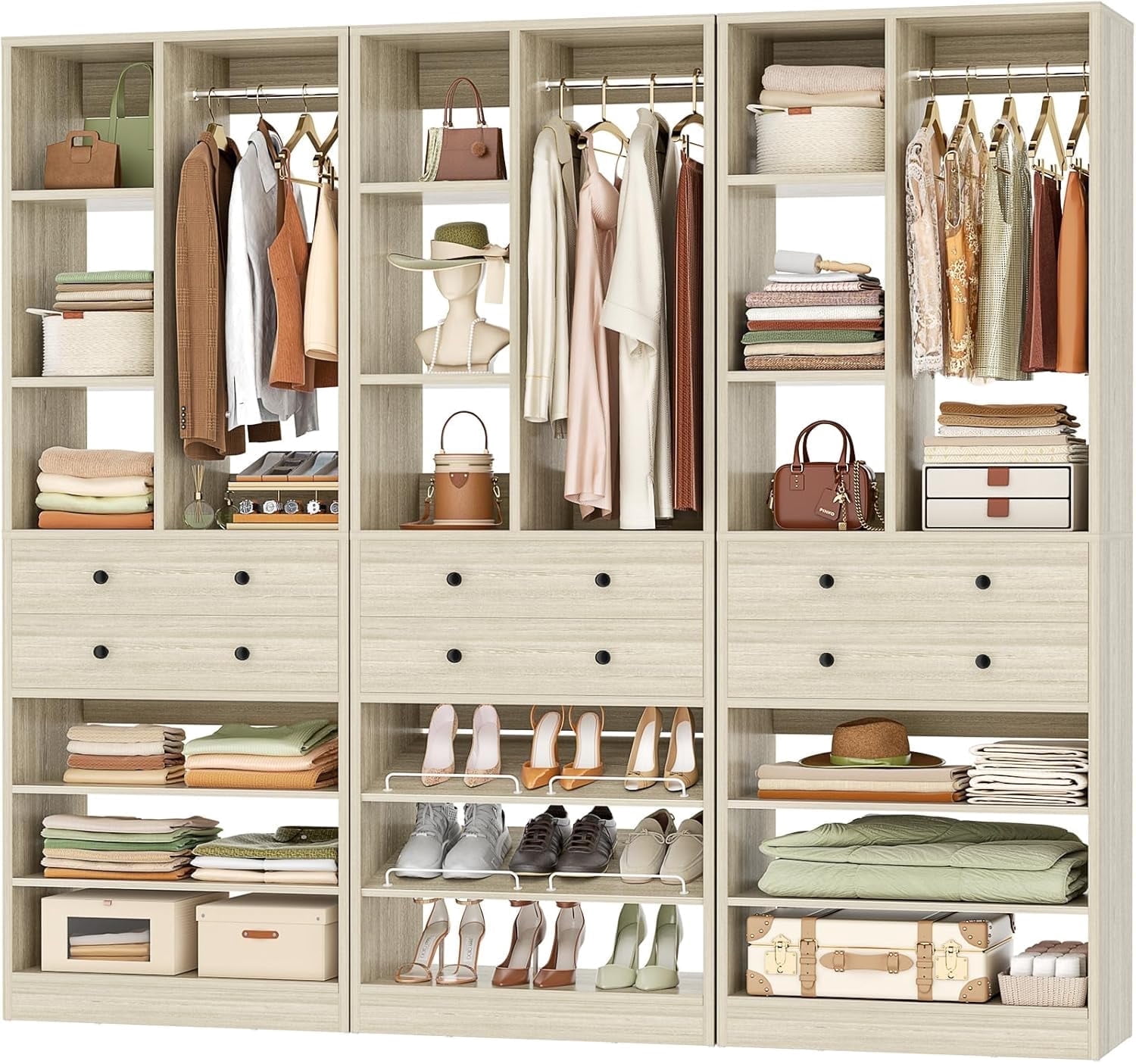 Homieasy 7 FT (84") Closet Organizer System with Drawers & Shelves ...