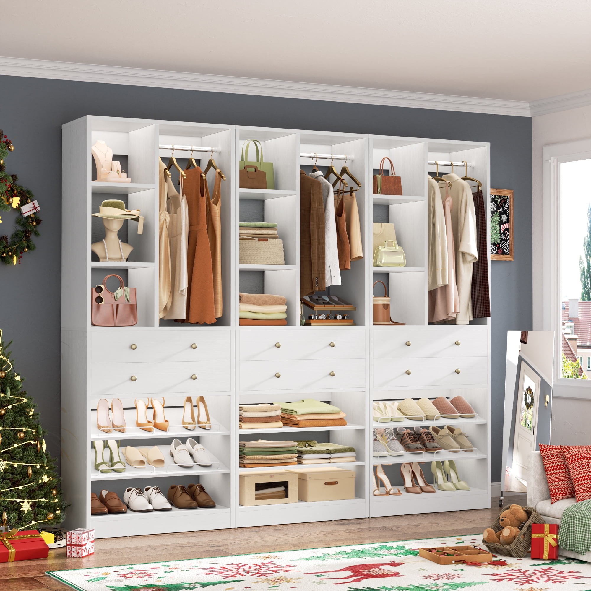 Homieasy 7 FT (84") Free Standing Closet Organizer System - Heavy Duty ...