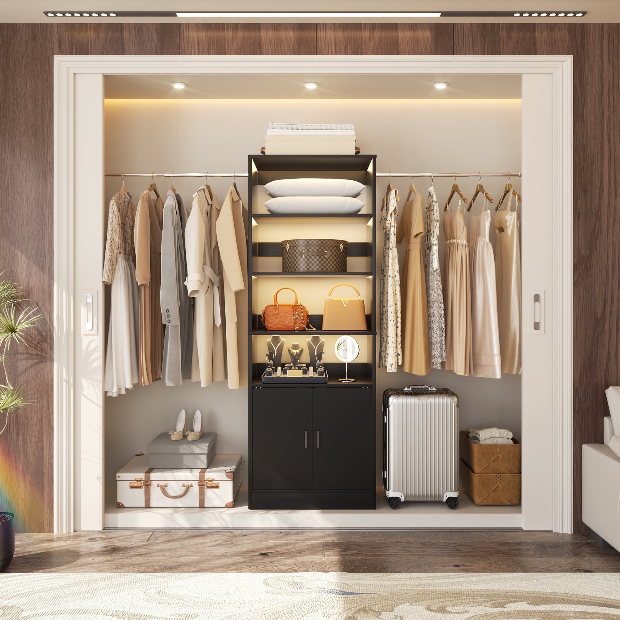 Homieasy 8FT (96 inch) Heavy Duty Wardrobe Closet with Adjustable ...