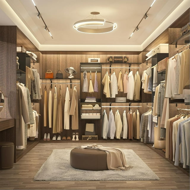 Homieasy 96'' Hanging Closet System, 8FT Closet Organizer System with ...