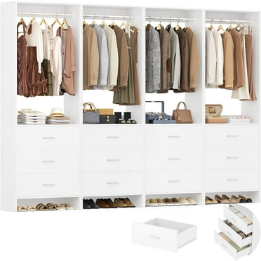 ModMakers White Modular Closet System, Wood Closet Organizer and ...