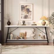 Tribesigns 70.9 inch Console Table with 3 Tier Shelves, Industrial ...
