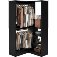 Homieasy Corner Closet System with 12 Shelves, 40" Large Corner Closet ...