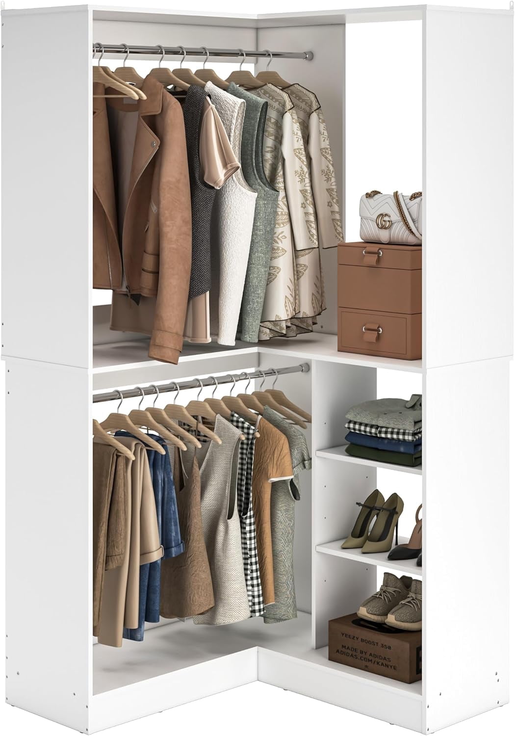 Homieasy Corner Closet System, 36 Inch Large Freestanding Closet ...