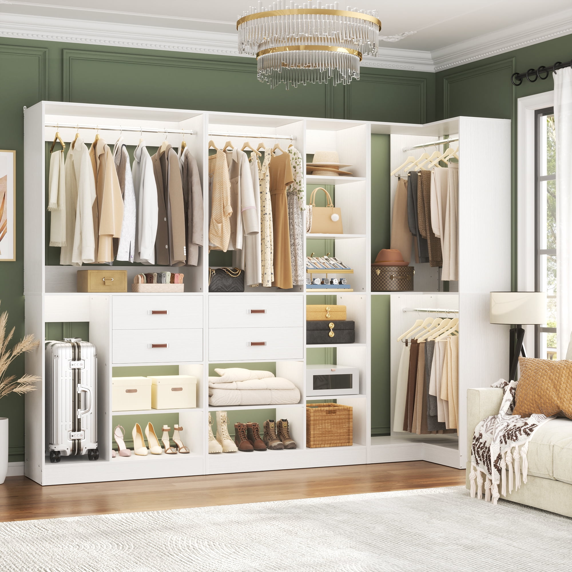 Homieasy Freestanding Closet System, Reversible Wardrobe, Clothes ...