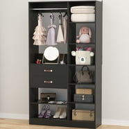 Homieasy 96" Closet System, 8FT Walk in Closet Organizer with 3 Hanging ...